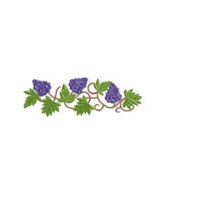 Grape Corner and Grape Border, 4 Sizes Machine Embroidery Designs ...