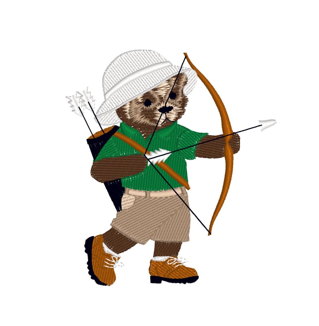 Teddy Bear Archer, 3 Sizes, Machine Embroidery Designs - Etsy
