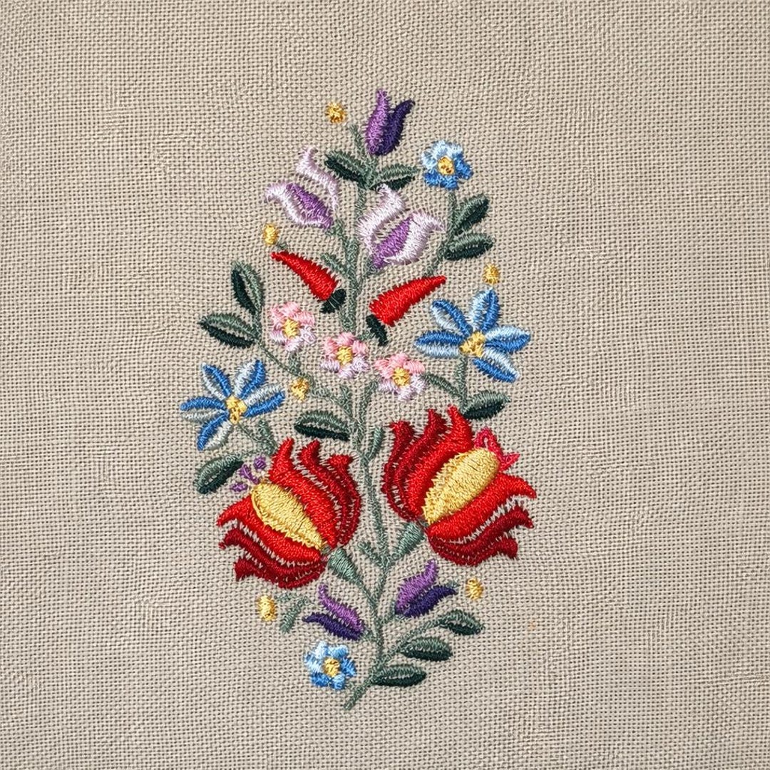 Folk Floral Design, 3 Sizes, Machine Embroidery Designs - Etsy