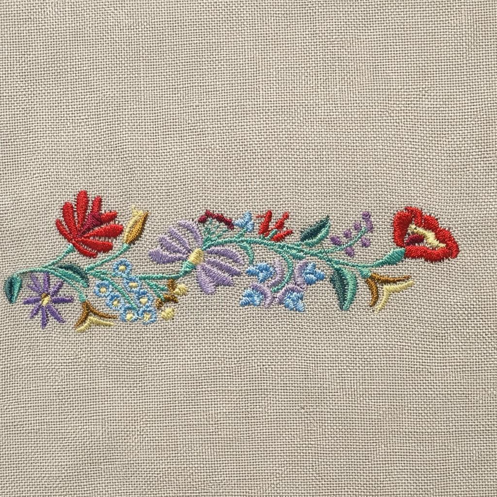 Vintage Folk Flowers Border, 4 Sizes, Machine Embroidery Designs - Etsy