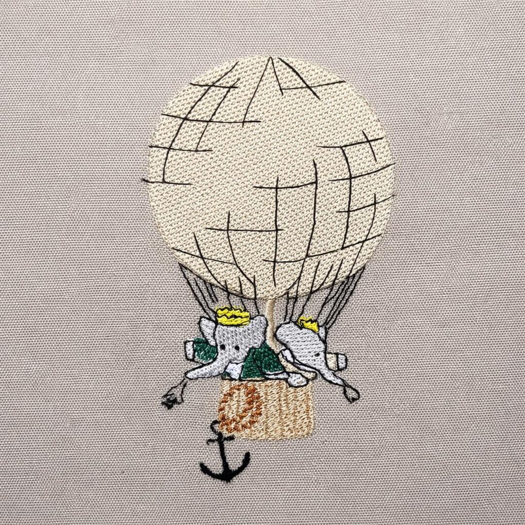 Babar Elephant in Balloon, 4 Sizes, Machine Embroidery Designs - Etsy