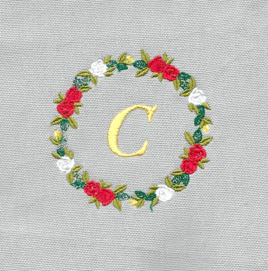 Rose Blank Monogram Frame, 4 Sizes Machine Embroidery Designs Instant ...