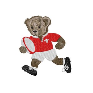 Teddy Bear Rugby Player Wales, 3 Sizes, Machine Embroidery Designs - Etsy