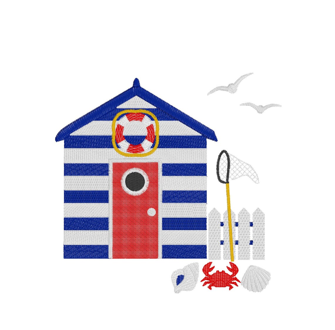 Beach Hut, Shell, Seaside, 3 Sizes, Machine Embroidery Designs - Etsy