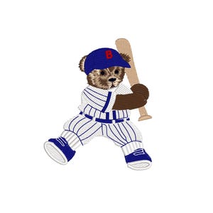 Teddy Bear Baseball, 3 Sizes, Machine Embroidery Designs - Etsy