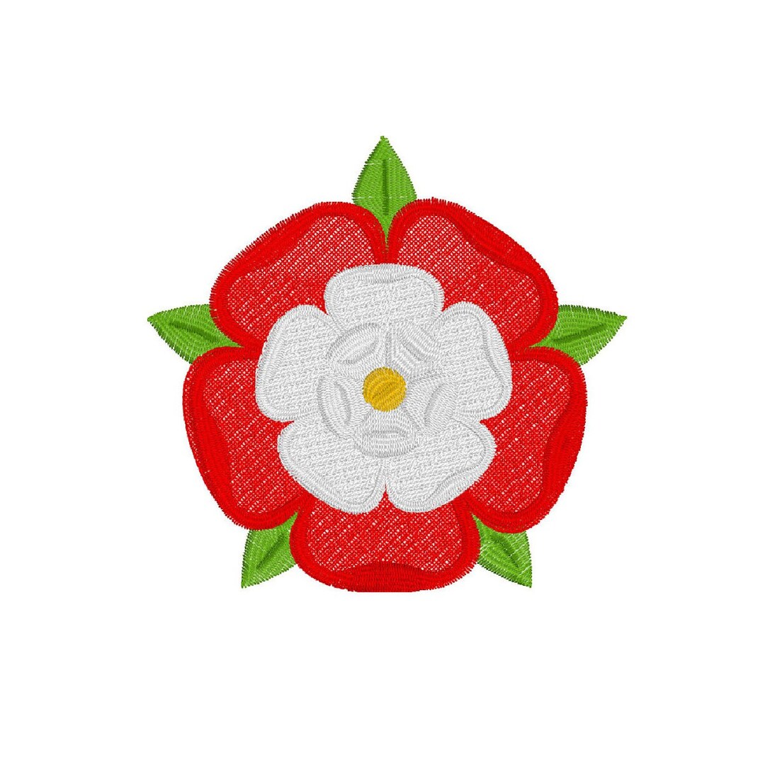 Tudor Rose Floral 4 Sizes Machine Embroidery Pattern File - Etsy