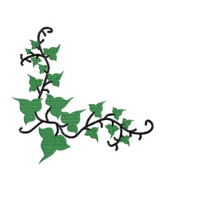Ivy Branch, Ivy Leaves Corner 5 Sizes Machine Embroidery Designs ...