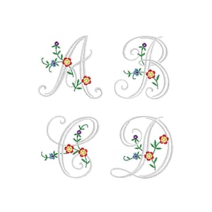 French Alphabet, 26 Capital Letters, 5 Sizes, Machine Embroidery ...