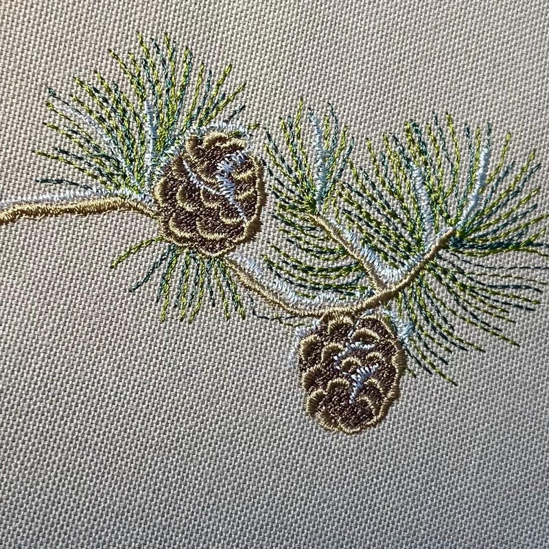 Pine Cone Embroidery - Etsy