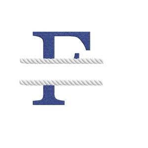 Split Letter Monogram, Rope Spliter, 12 Sizes, Machine Embroidery ...