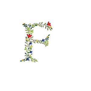 Easter Floral Font With Leaves, 5 Sizes, Machine Embroidery Designs - Etsy
