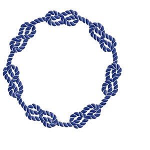 Rope Circle Frame With Knot 5 Sizes Machine Embroidery - Etsy