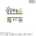Kitchen Utensils Split Frame, Updated Version, Machine Embroidery ...