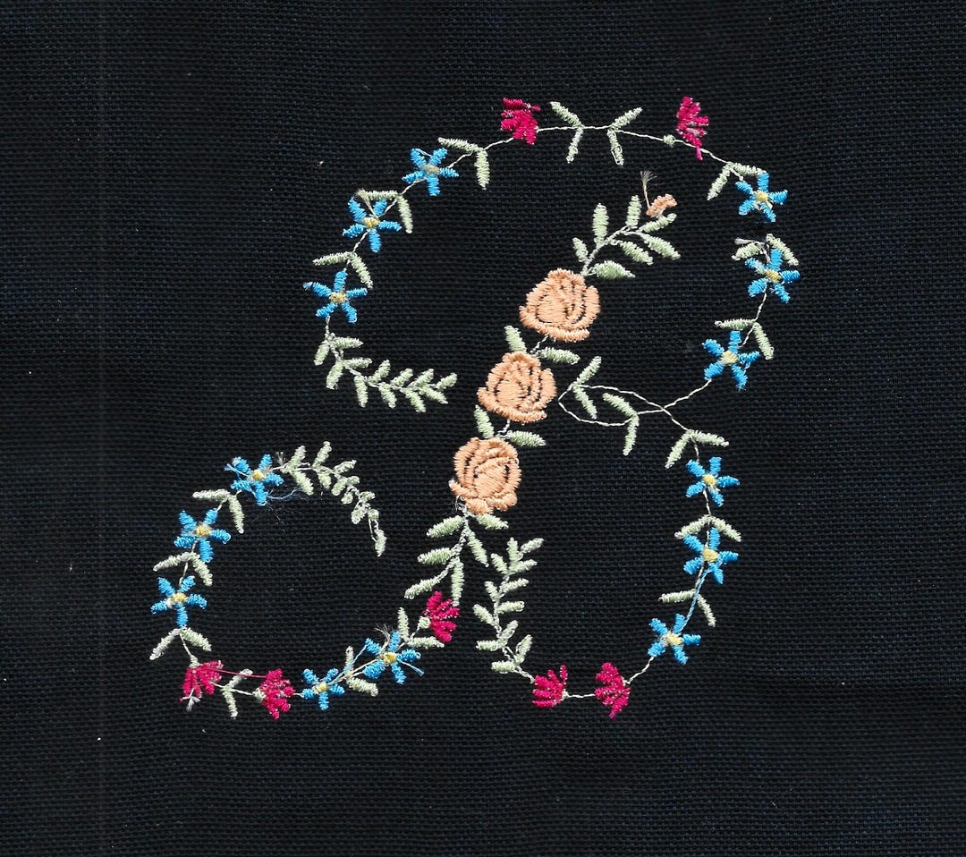 Vintage Old Monograms, 26 Capital Letters With Flowers, Leaves 3 Sizes ...