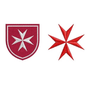 Maltese Cross and Order of Malta Blason 15 Sizes Machine Embroidery ...
