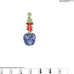 Set of 3 Chinoiserie Topiary, 3 Sizes Each, Machine Embroidery Designs ...