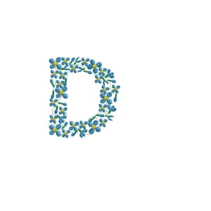 Floral Font, Flower Alphabet, 3 Sizes, Machine Embroidery Designs - Etsy