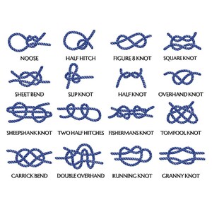 Bundle of Nautical Knots (x16), 3 Sizes Machine Embroidery Designs ...