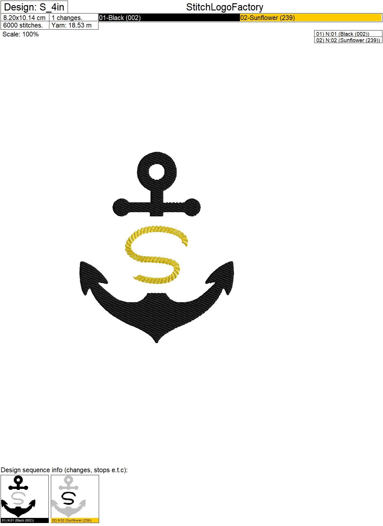 Monograms With Rope Font Alphabet in an Anchor Frame - Etsy