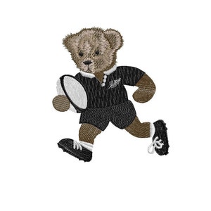 Teddy Bear Rugby Player All Blacks, 3 Sizes, Machine Embroidery Designs ...