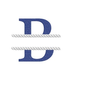 Split Letter Monogram, Rope Spliter, 12 Sizes, Machine Embroidery ...