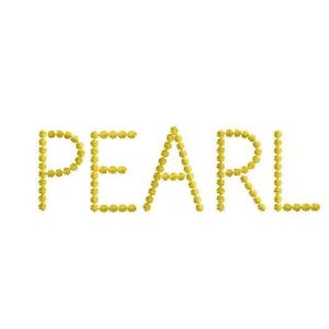 Pearl Font, 5 Sizes Machine Embroidery Designs Instant Download - Etsy