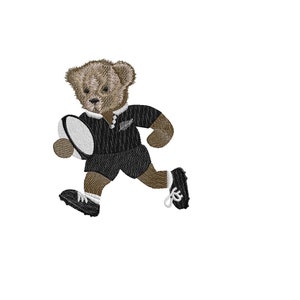 Teddy Bear Rugby Player All Blacks, 3 Sizes, Machine Embroidery Designs ...