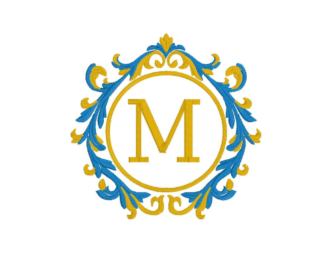 Blank Monogram Frame, 2 Colors, 3 Sizes Machine Embroidery Designs ...