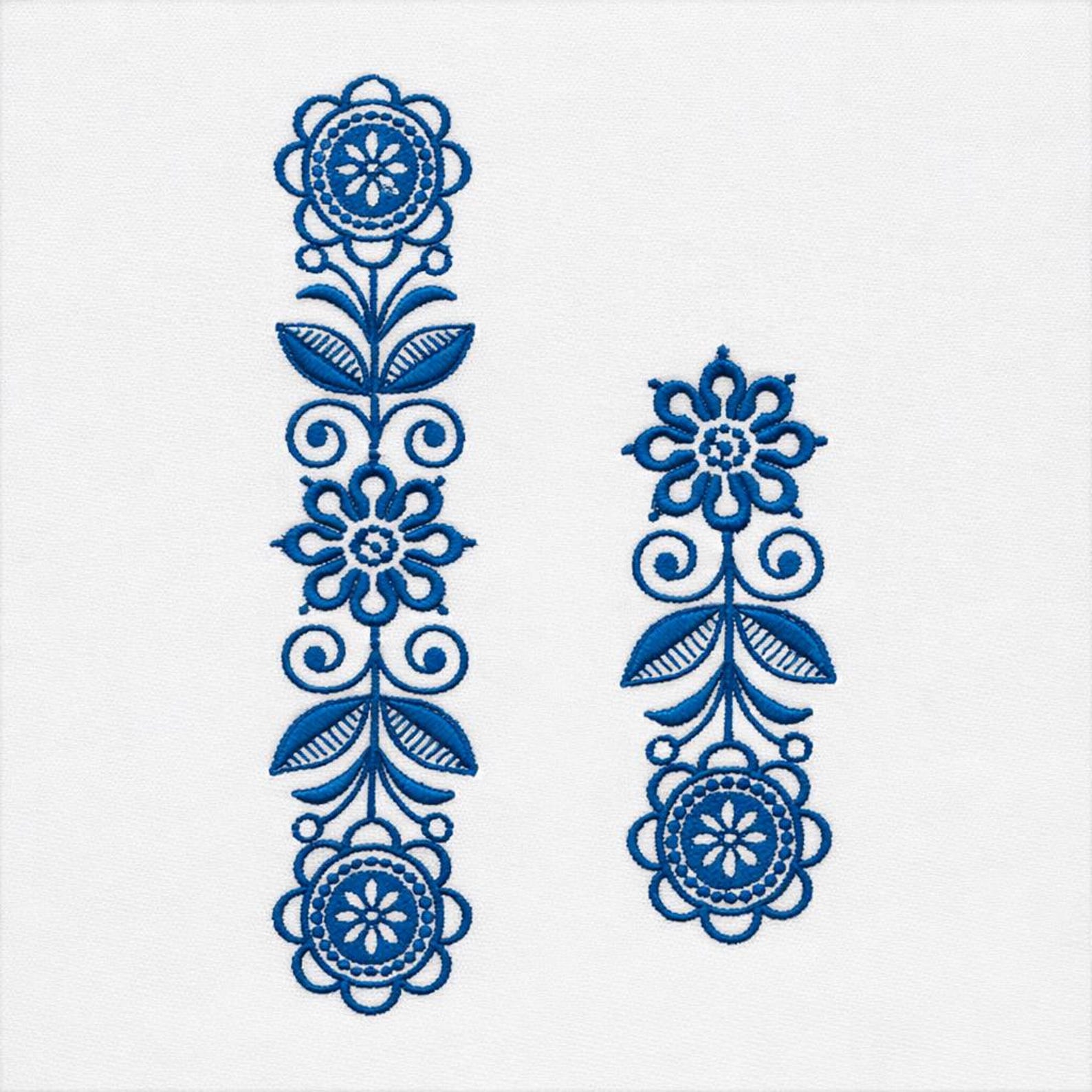 Folk Flower, Scandinavian Style, 4 Sizes, Machine Embroidery Designs - Etsy