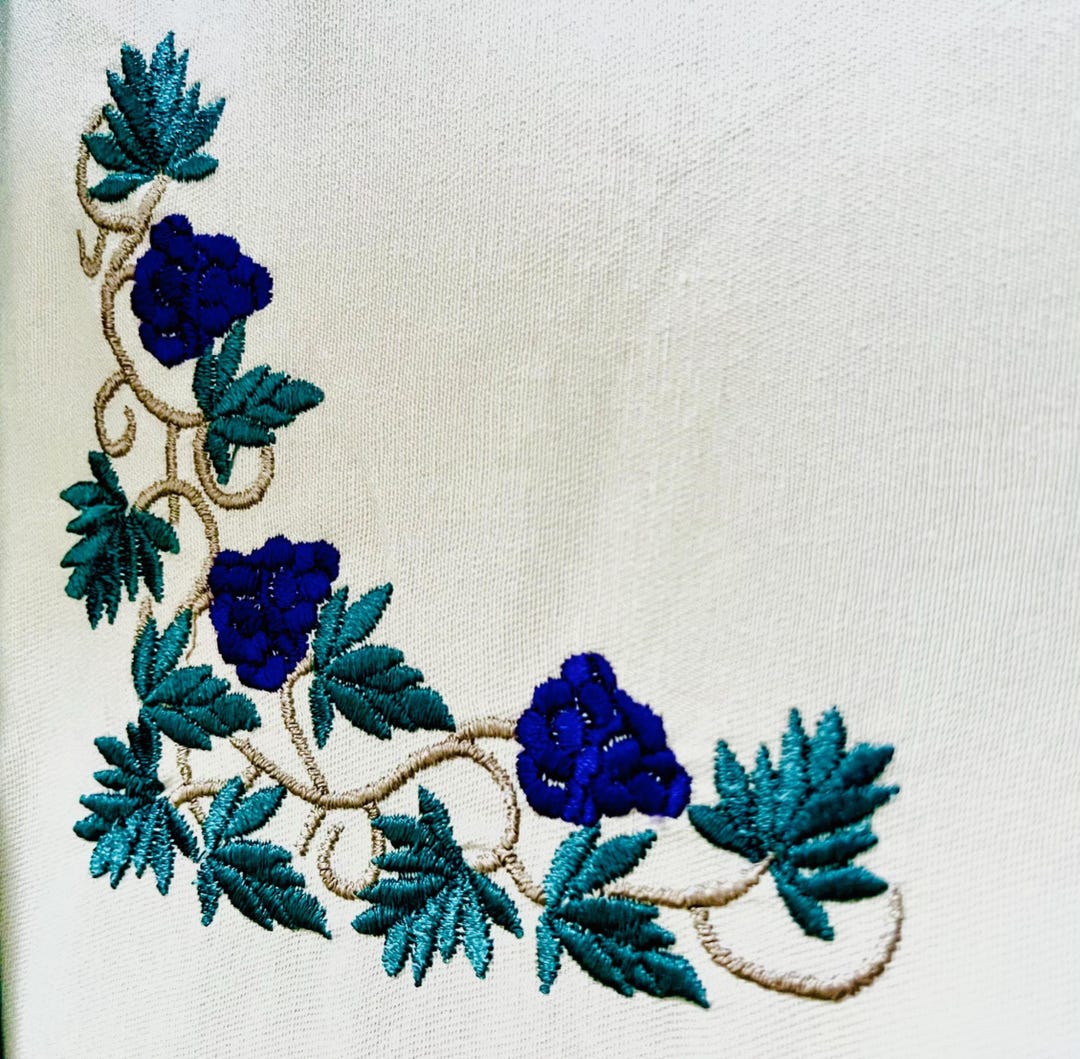 Grape Corner and Grape Border, 4 Sizes, Machine Embroidery Designs - Etsy