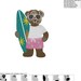 Teddy Bear Surfer, 3 Sizes, Machine Embroidery Designs - Etsy