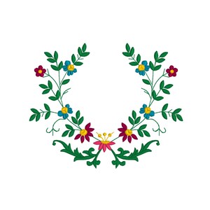 Floral Frame Blank Monogram, 3 Sizes, Machine Embroidery Designs - Etsy