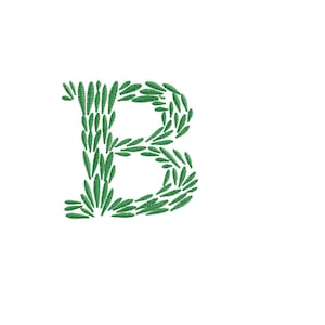 Leaf Font, Made of Leaves, 4 Sizes, Machine Embroidery Designs - Etsy