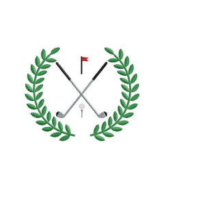 Golf Monogram Frame (with or Without Letters), 5 Sizes, Machine ...