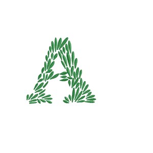 Leaf Font, Made of Leaves, 4 Sizes, Machine Embroidery Designs - Etsy