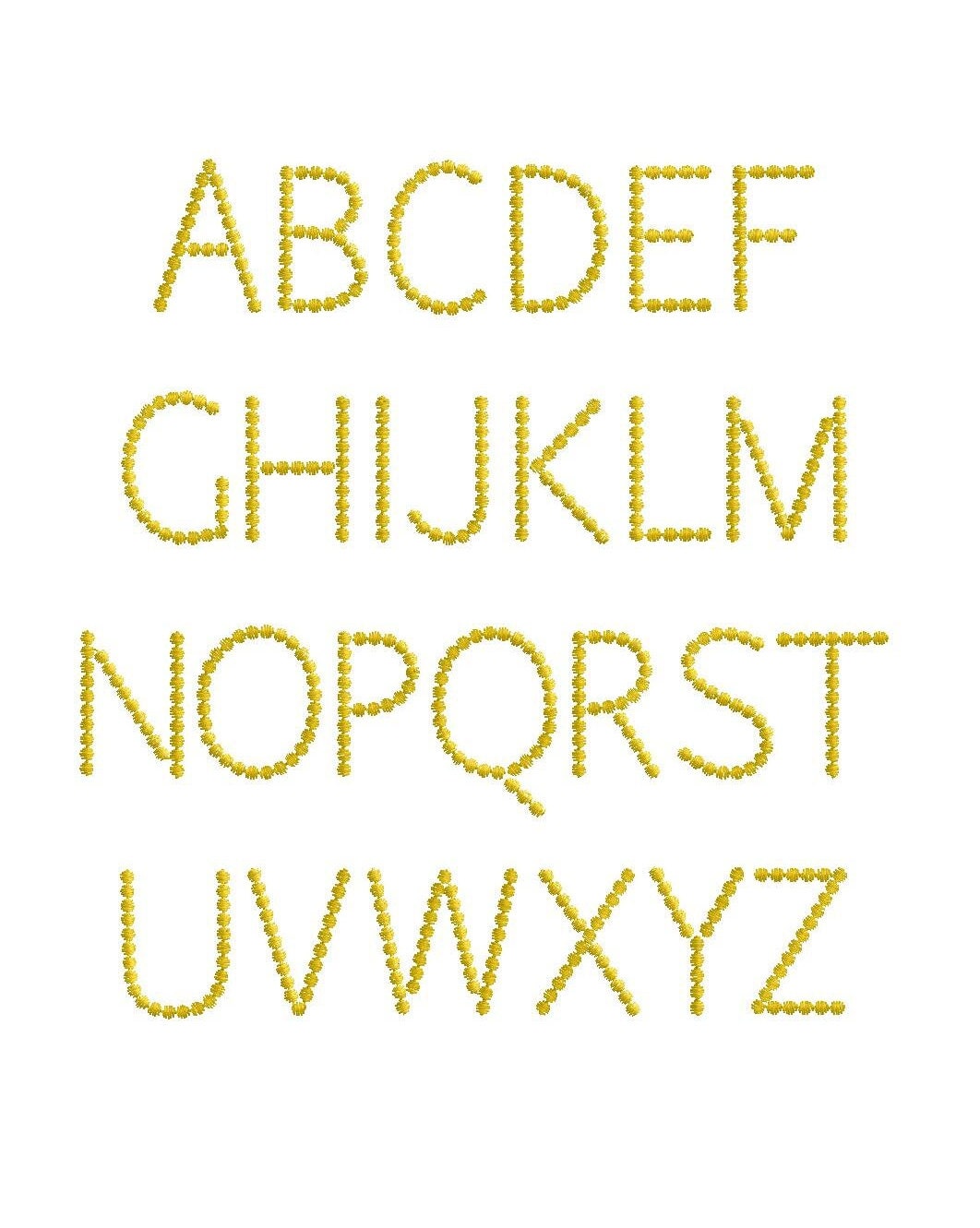 Pearl Font 5 Sizes Machine Embroidery Pattern Machine - Etsy