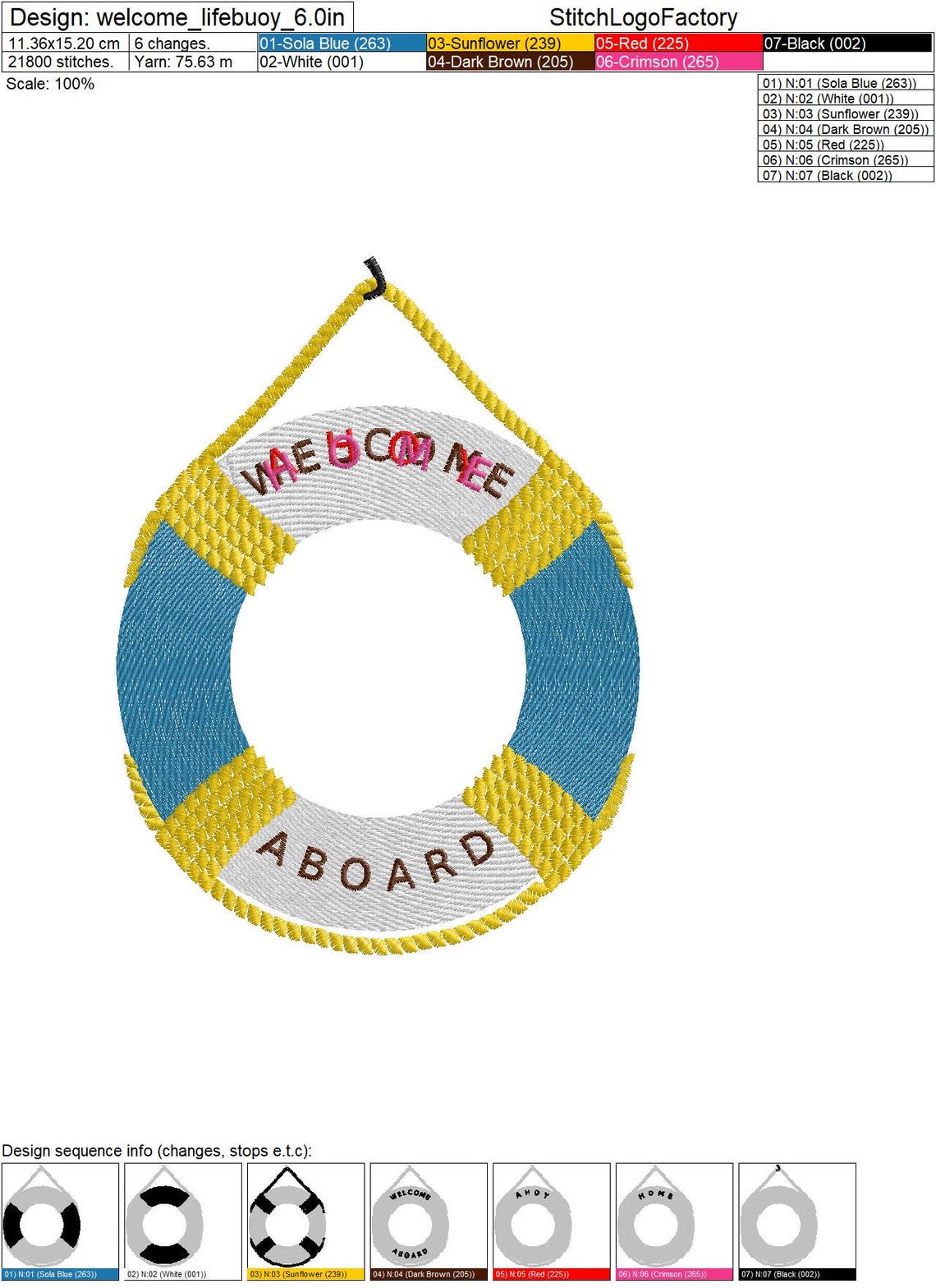 Life Buoy With Rope, 2 Sizes, Machine Embroidery Designs - Etsy