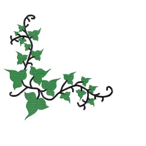 Ivy Branch, Ivy Leaves Corner 5 Sizes Machine Embroidery Designs ...