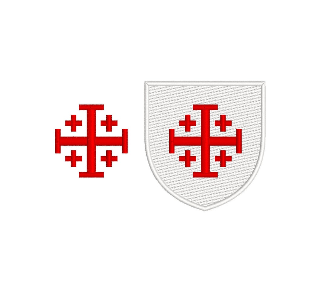 Jerusalem Cross & Blason, 15 Sizes Each, Machine Embroidery Design - Etsy