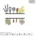 Kitchen Utensils Split Frame, Updated Version, Machine Embroidery ...