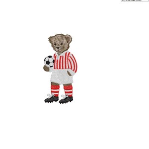 Teddy Bear Soccer Player, Striped Jersey Bear, 3 Sizes, Machine ...