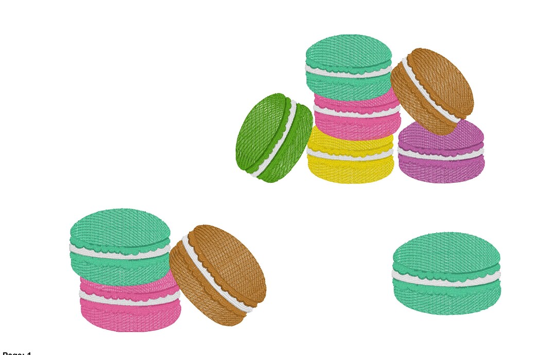 Set of Macaron Stacks, 3 Sizes Each Machine Embroidery Designs Instant ...