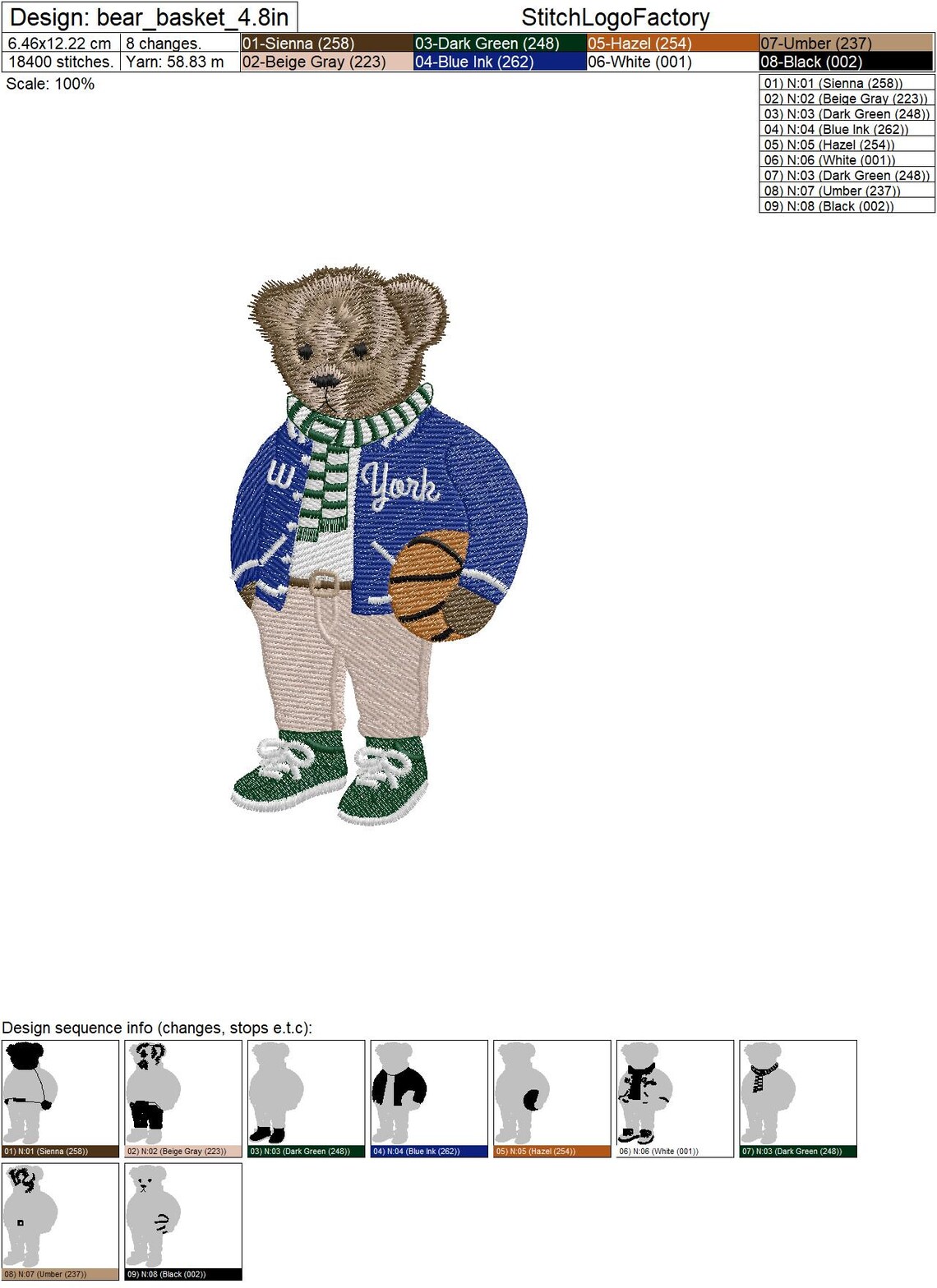 Teddy Bear, Basketball Bear With Varsity Jacket, 3 Sizes, Machine ...