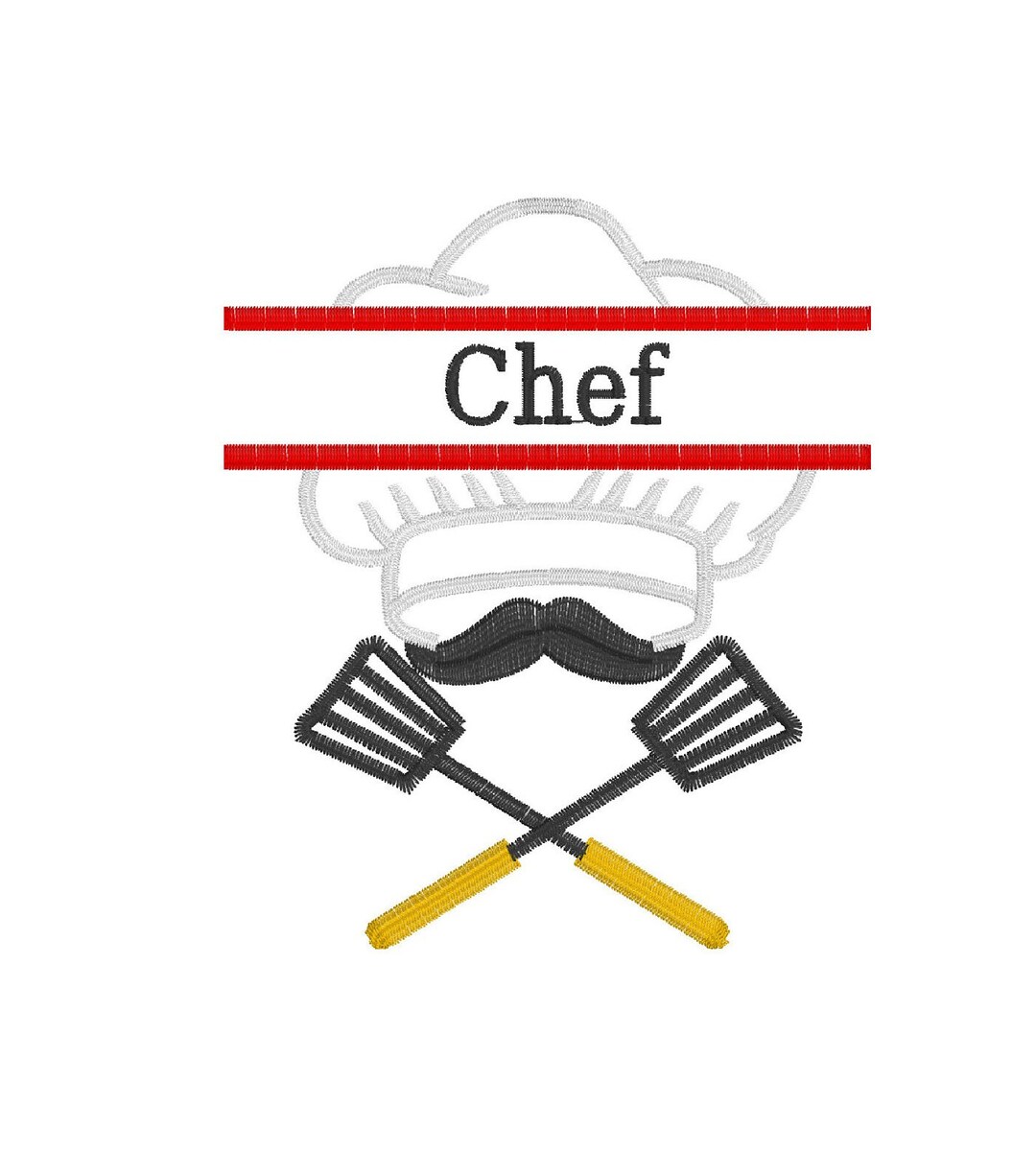 Cooking Chef Split Frame for Apron, 5 Sizes, Machine Embroidery Designs ...