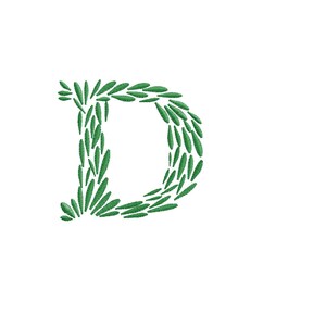 Leaf Font, Made of Leaves, 4 Sizes, Machine Embroidery Designs - Etsy