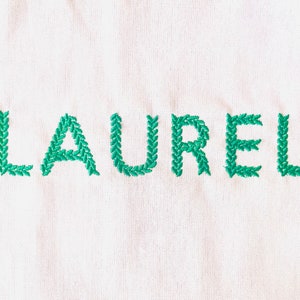 Laurel Font, Made of Leaves, 4 Sizes Machine Embroidery Designs Instant ...