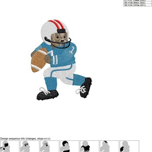 Teddy Bear American Football Player, Quarterback, 3 Sizes, Machine ...
