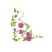 Cat Made of Roses, 3 Sizes Machine Embroidery Designs Instant Download ...