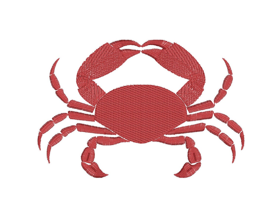 Red Crab 10 Sizes Machine Embroidery Pattern Embroidery File - Etsy