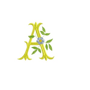 Old Monograms, 26 Capital Letters 3 Sizes Machine Embroidery Designs ...